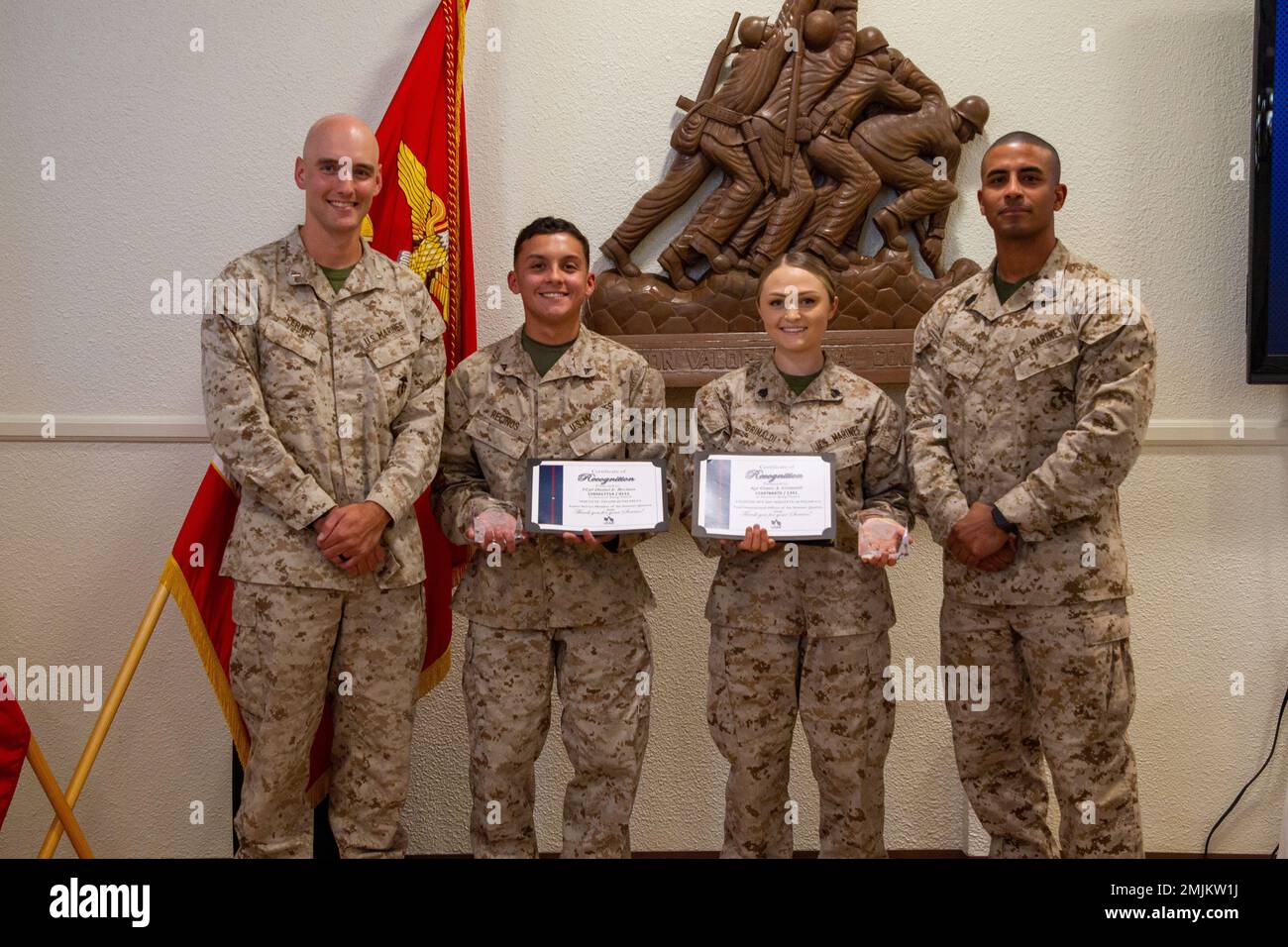 U.S. Marines (From left to right) 1st Lt. Bradley Ferner, company ...