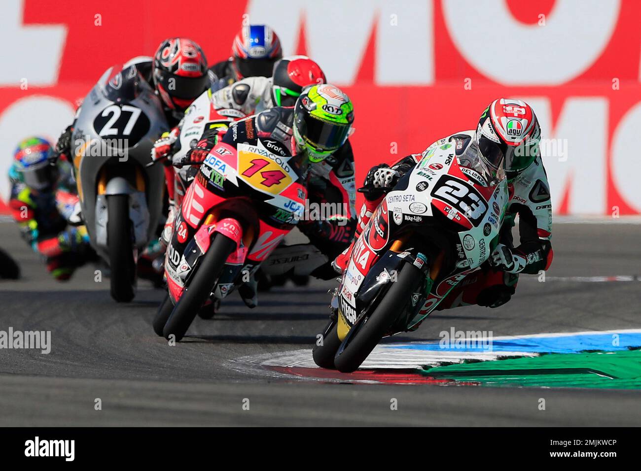 Italian rider Niccolo Antonelli of the SIC58 Squadra Corse, front ...