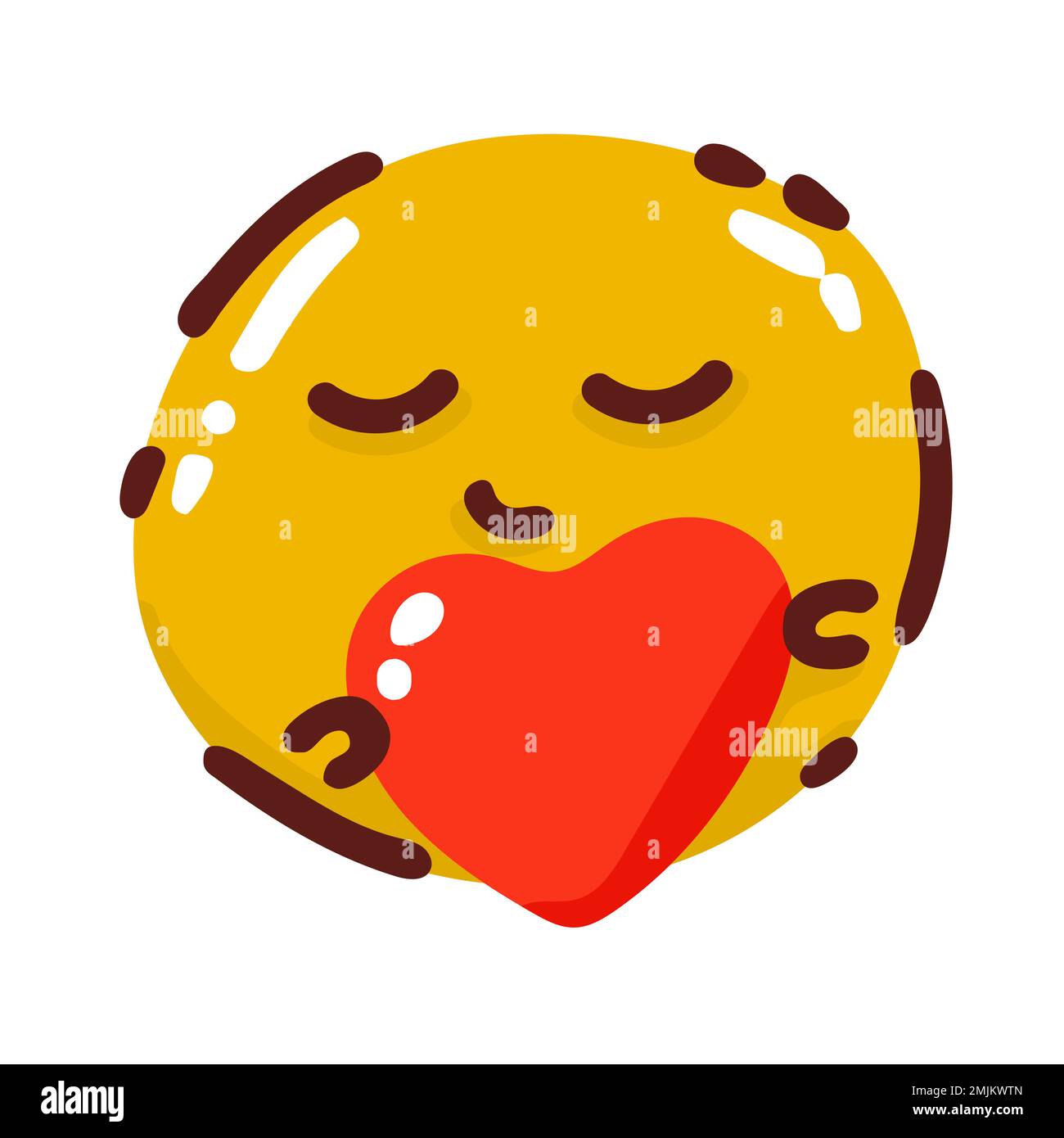 smiling emoji happy smiling hugging heart Stock Vector Image & Art - Alamy