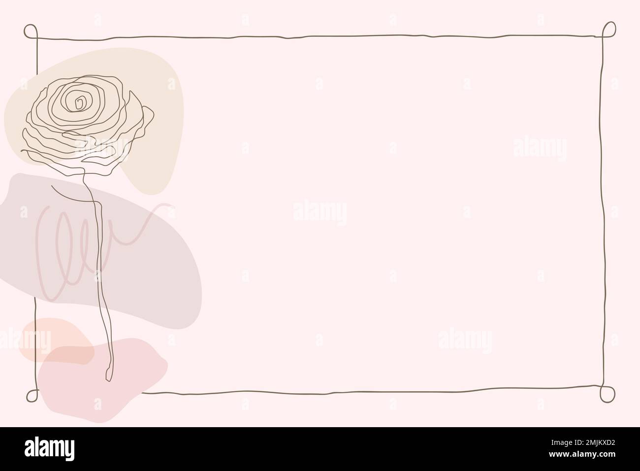 Pink flower frame background in feminine style vector Stock Vector ...