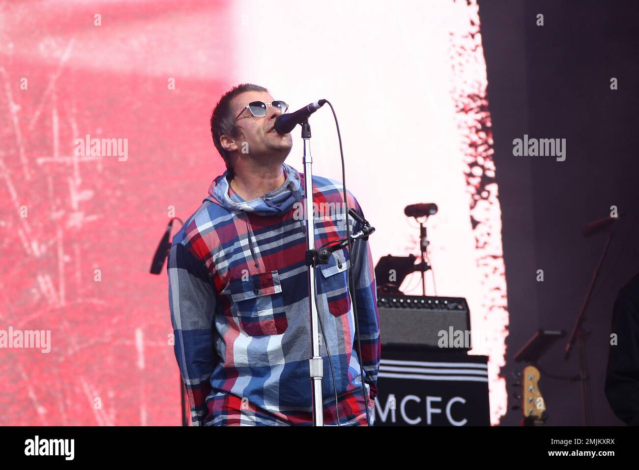 Singer Liam Gallagher performs on the fourth day of Glastonbury ...