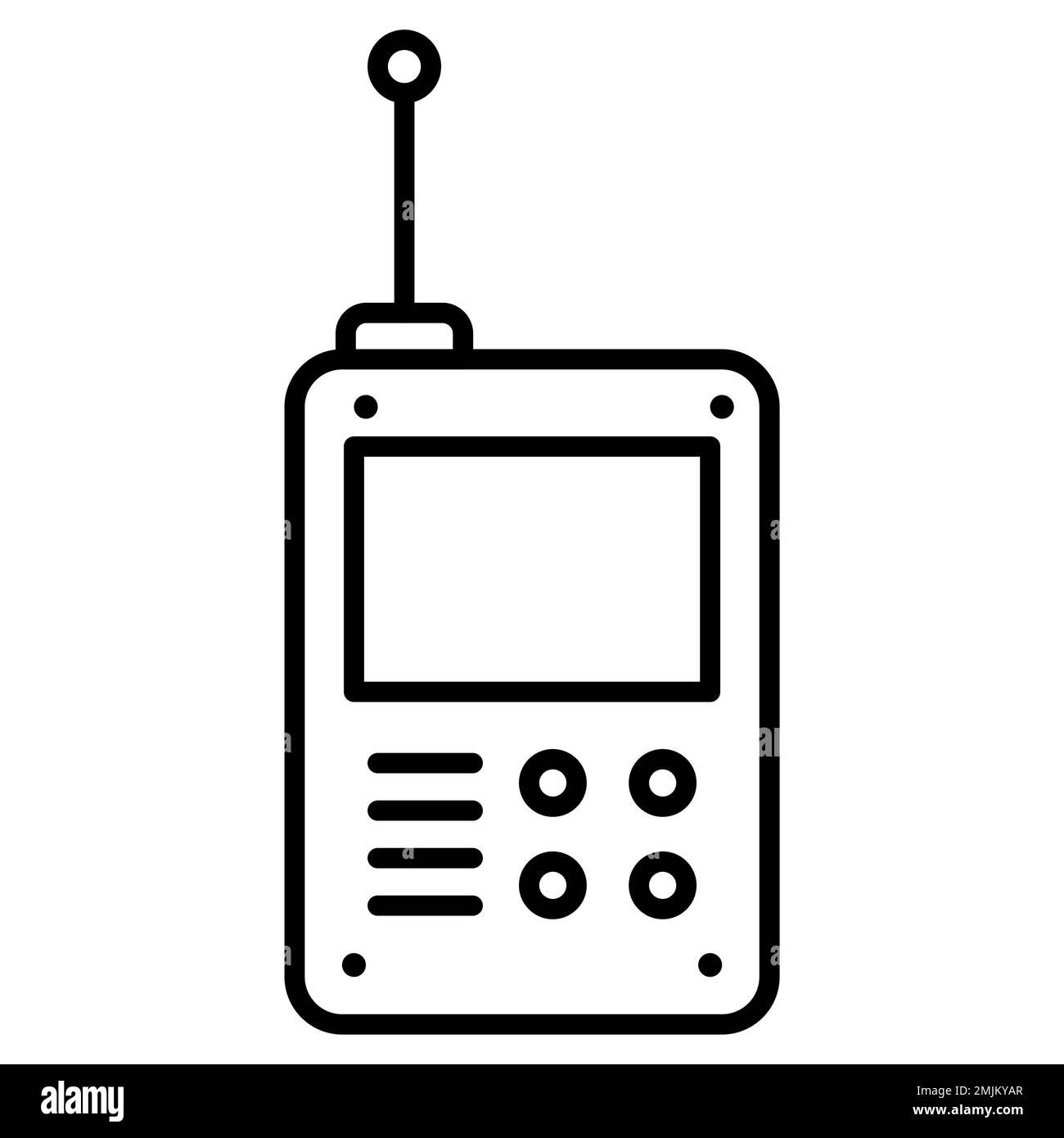 Gas detector icon line isolated on white background. Black flat thin icon on modern outline ...