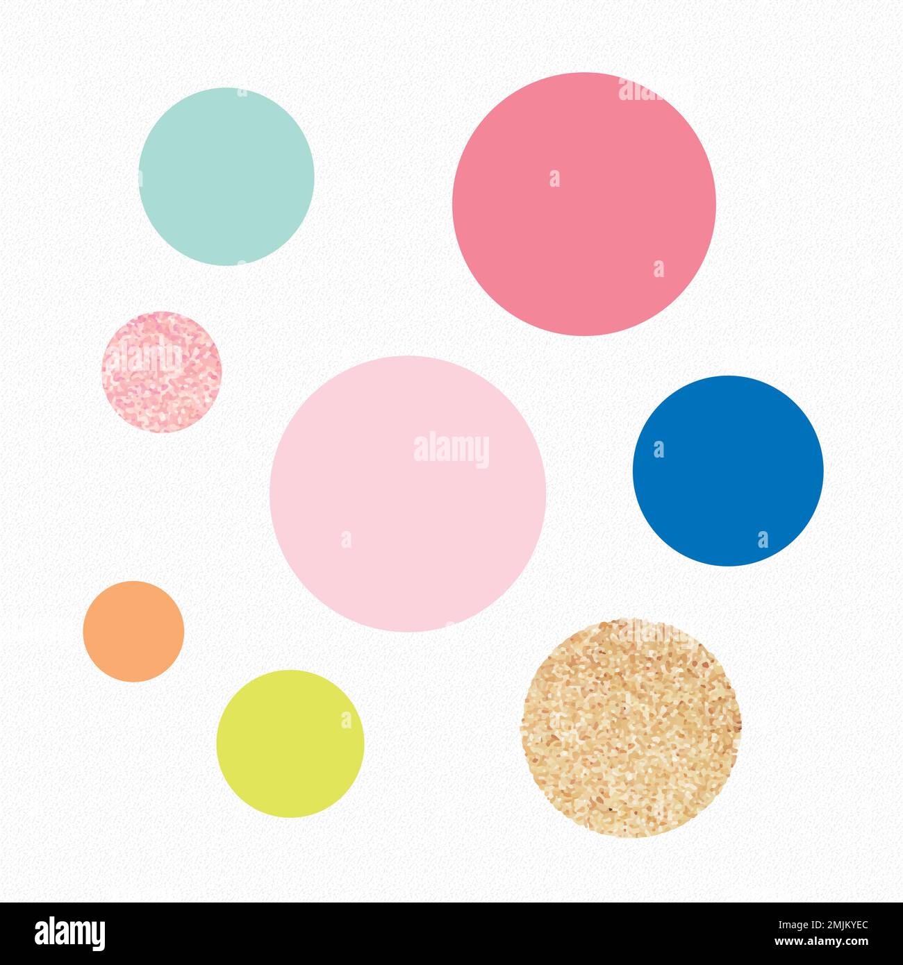 Cute Circle Shape Sticker, Colorful Pastel Glitter, Geometric Clipart