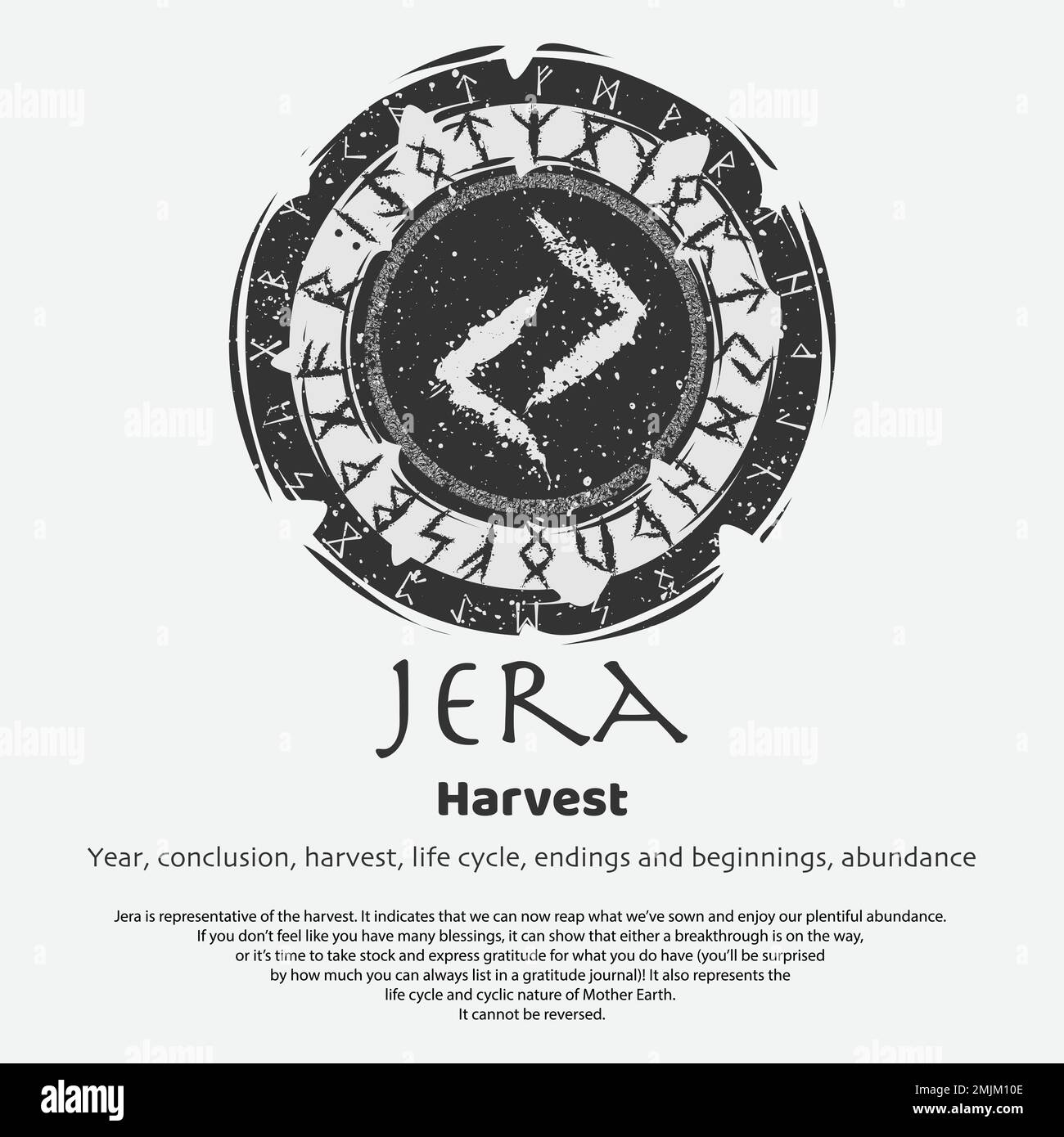 Viking Jera rune dark circle shield Stock Vector Image & Art - Alamy