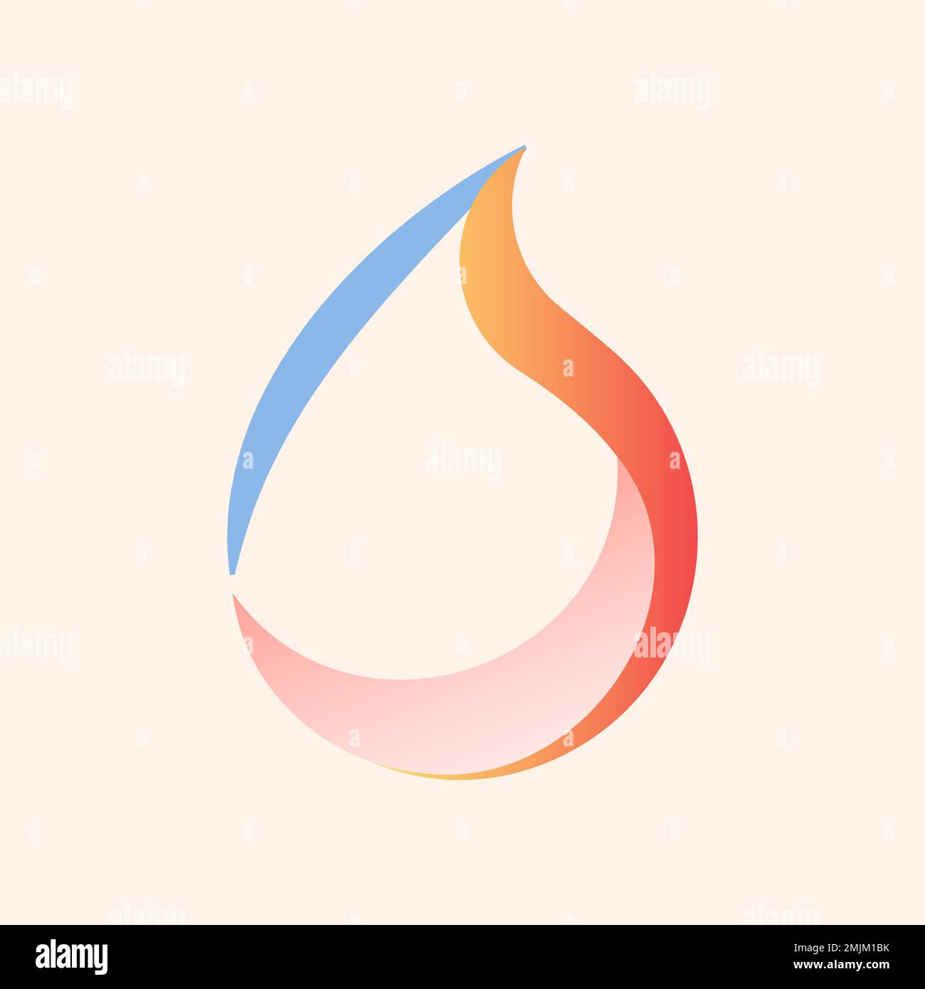 Water drop logo sticker, animated pastel environment graphic vector ...