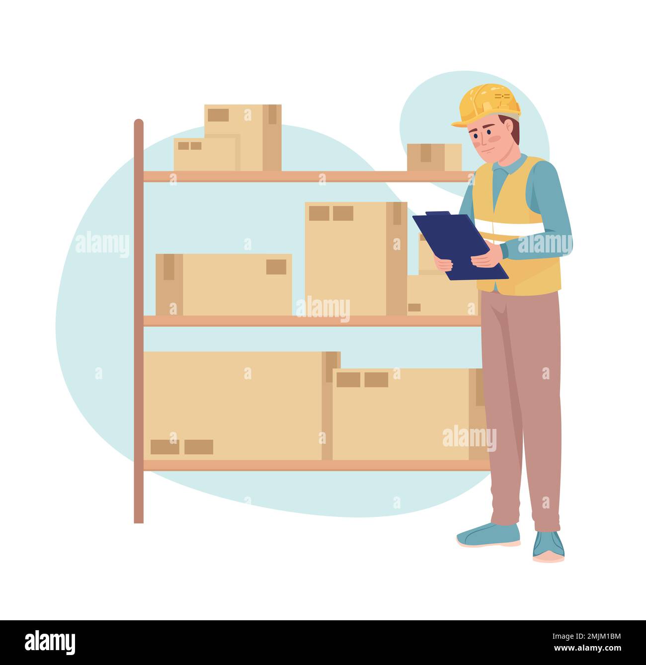 Delivery management 2D vector isolated illustration Stock Vector Image ...