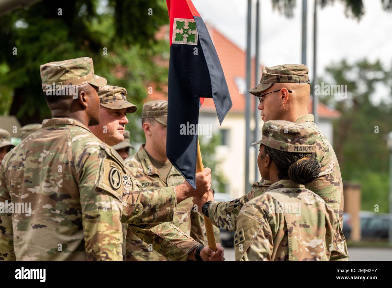 U.S. Soldiers with Brigade Headquarters and Headquarters Company, 588th Brigade Engineer ...