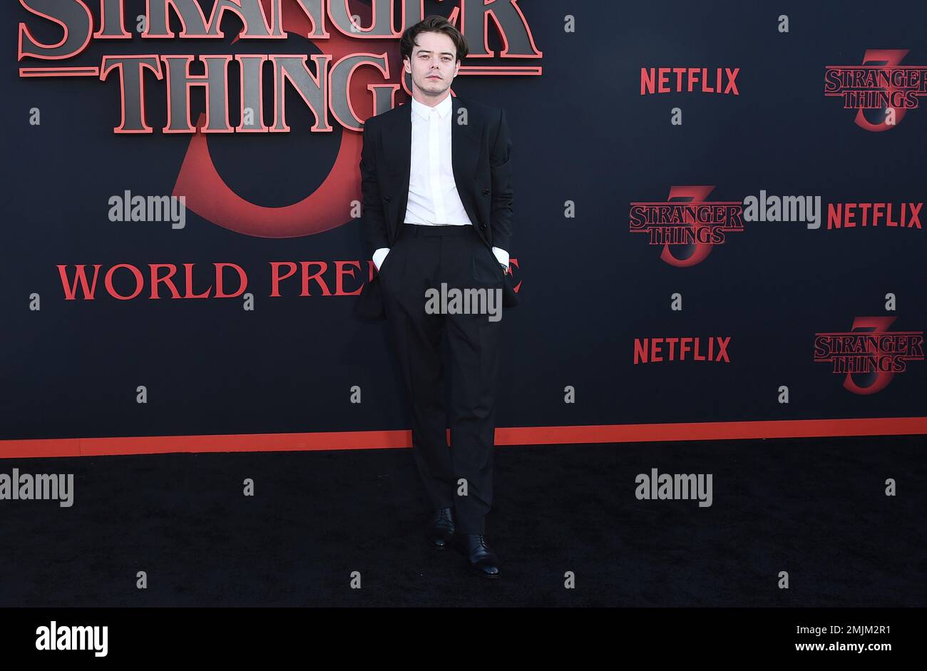 Charlie Heaton arrives at the season three premiere of "Stranger Things ...