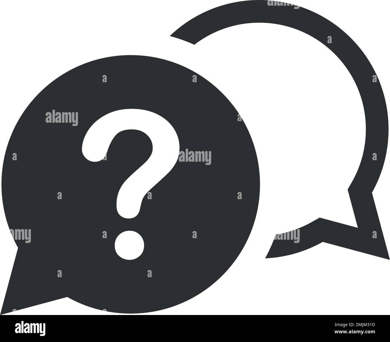 Question mark icon in flat style. Faq vector illustration on isolated background. Ask help sign ...