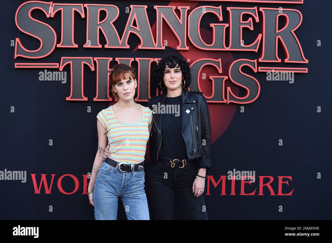 Tallulah Willis, left, and Rumer Willis arrive at the season three ...