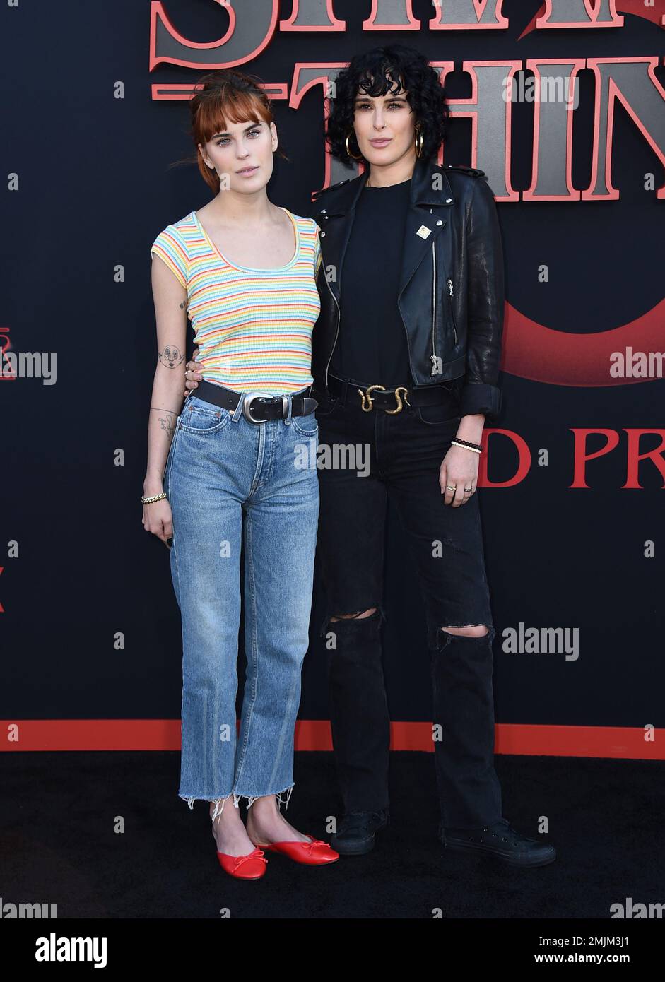 Tallulah Willis, left, and Rumer Willis arrive at the season three ...