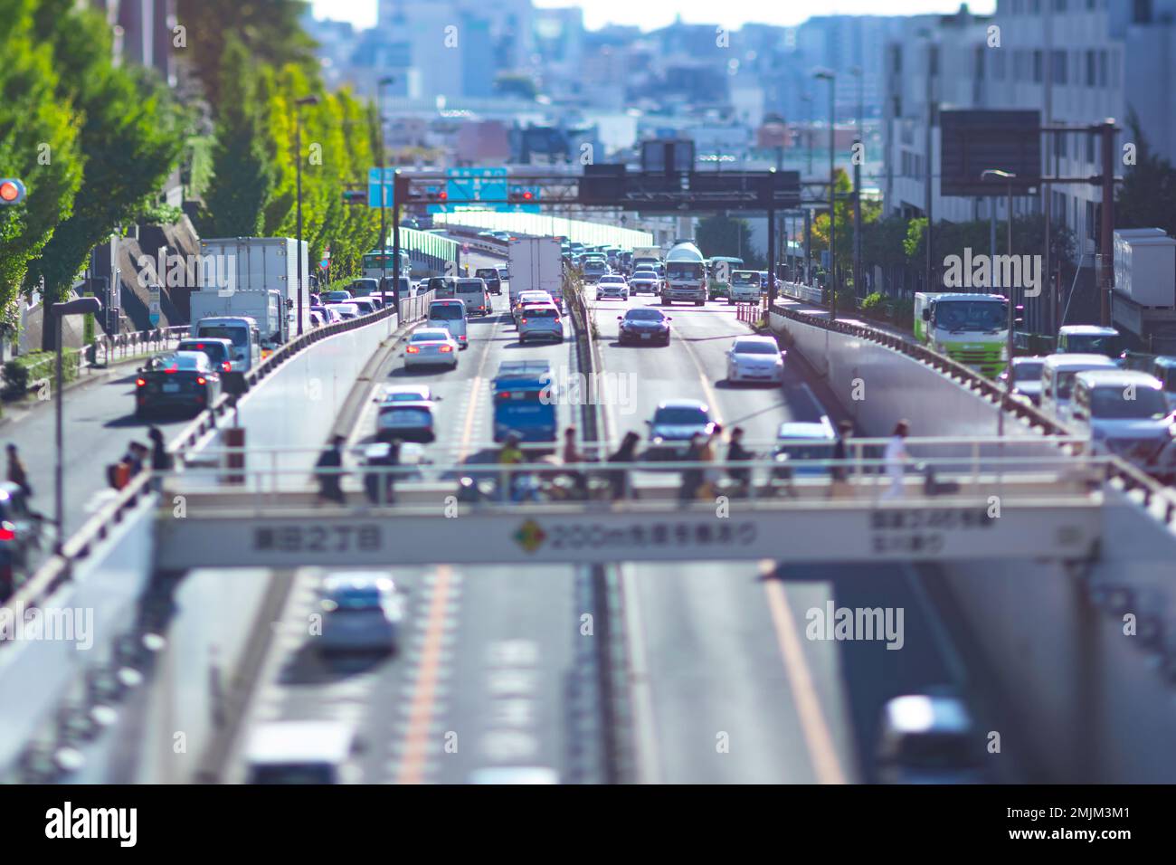A miniature traffic jam at the downtown street in Tokyo Stock Photo - Alamy