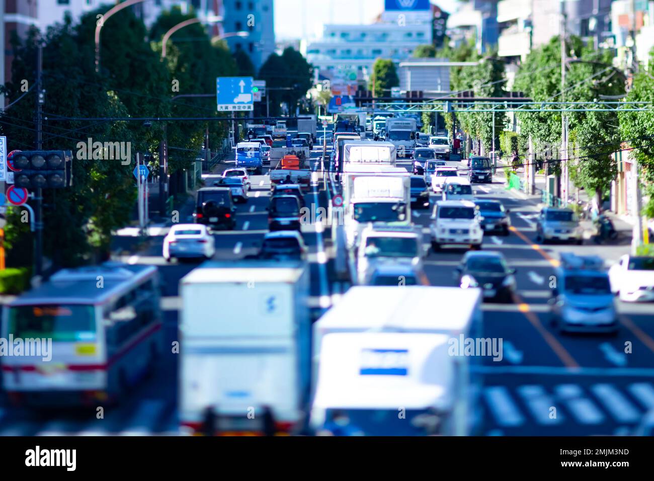 A miniature traffic jam at the downtown street in Tokyo Stock Photo - Alamy