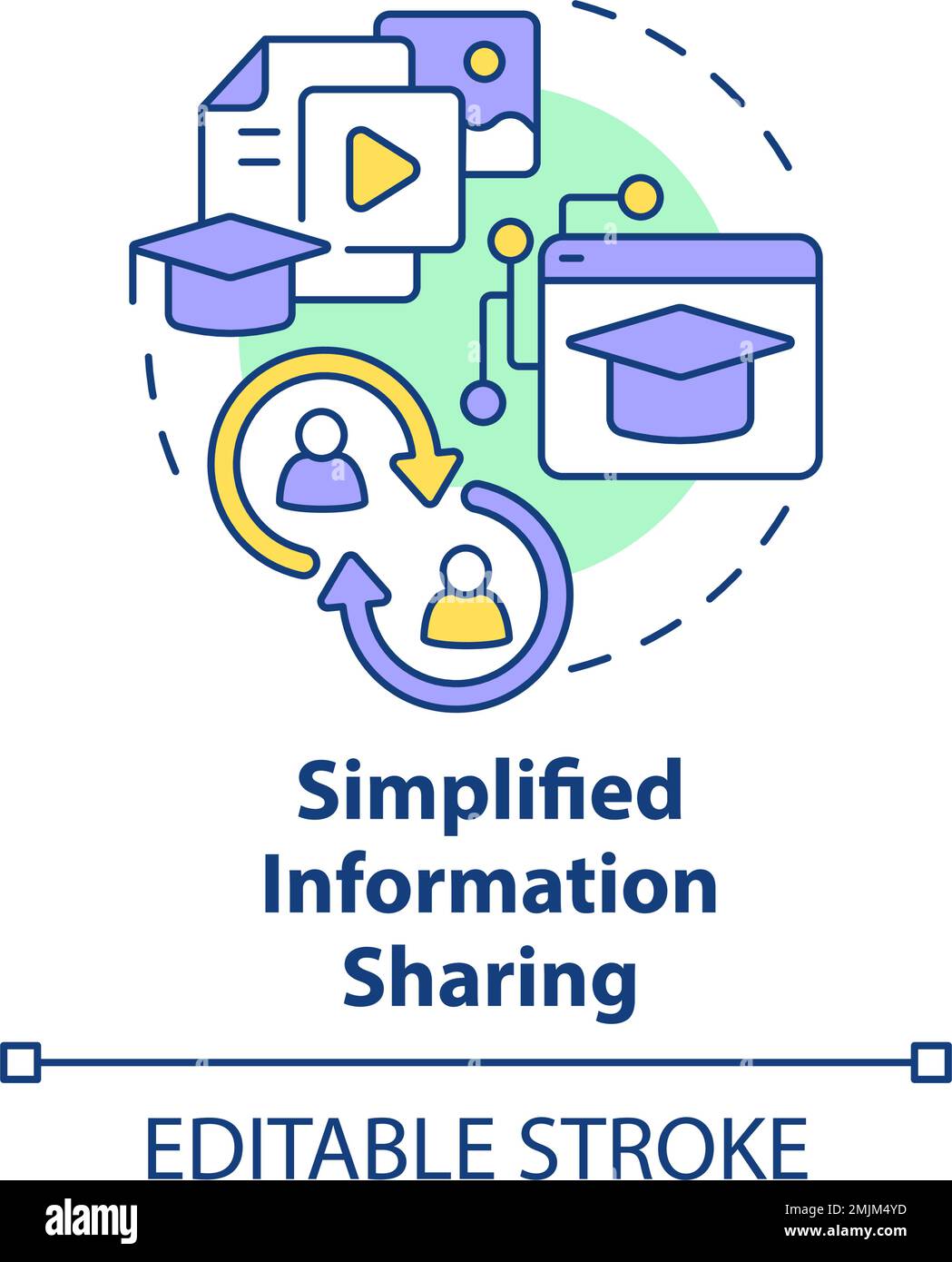 Simplified information sharing concept icon Stock Vector Image & Art - Alamy