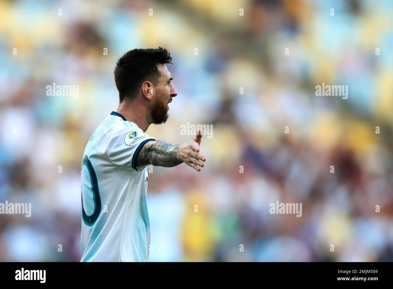 Argentina's Lionel Messi gestures during a Copa America quarterfinal ...