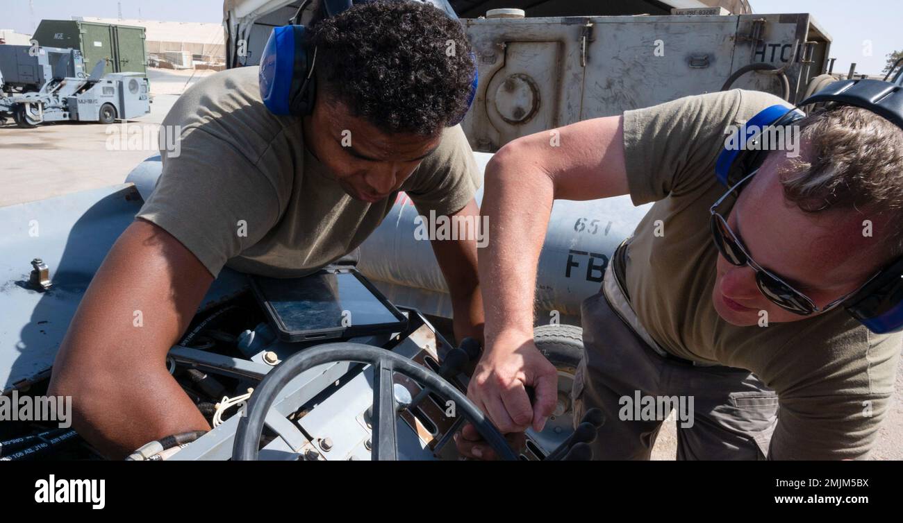 U.S. Air Force Brig. Gen. Ryan Messer and 332d Air Expeditionary Wing ...