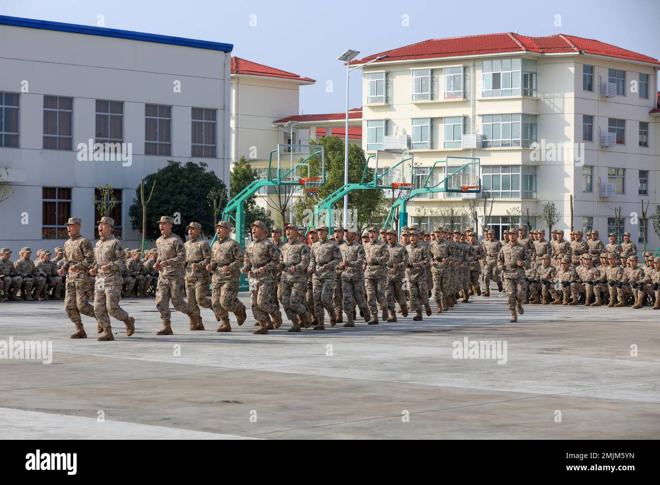 Jiangxi China January 26 2023 A Brigade Of The 72nd Group Army Held Queue Exercises Rules
