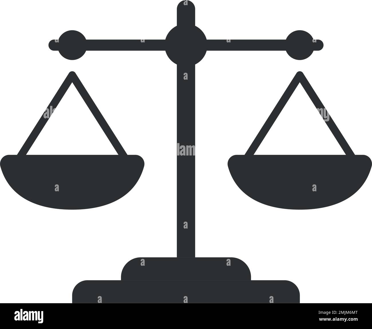 Scale icon in flat style. Weight balance vector illustration on ...