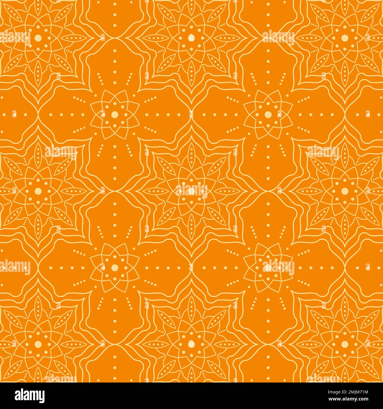 Indian Ornament For Ram Navami Celebration. Orange Pattern For Package ...