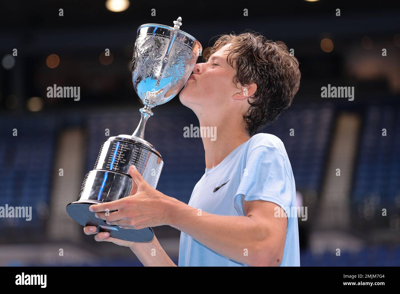 Melbourne, Australia. 28th Jan, 2023. Champion Alexander Blockx of ...