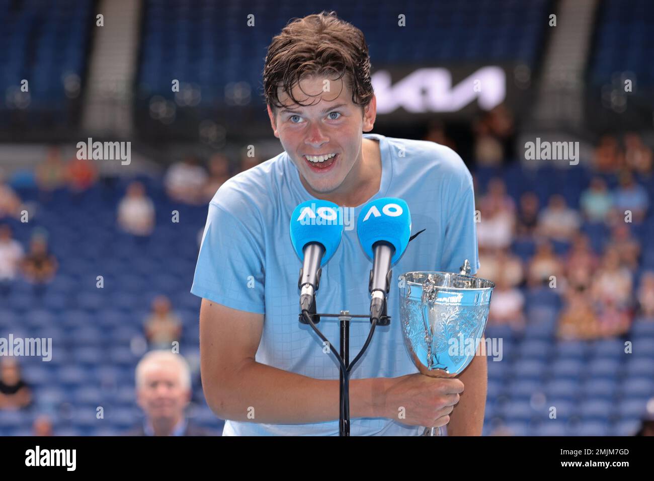 Melbourne, Australia. 28th Jan, 2023. Champion Alexander Blockx of ...