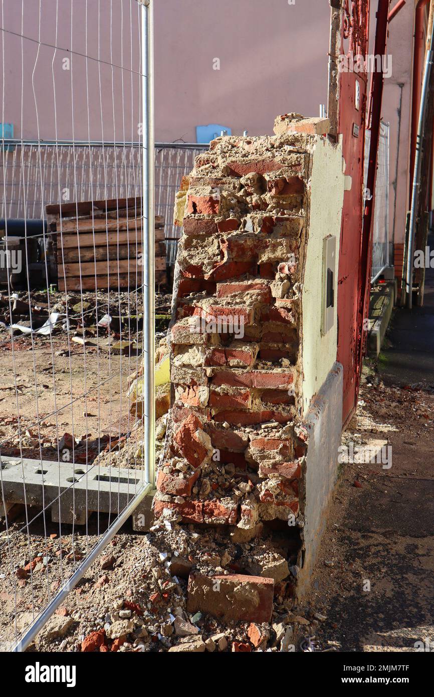 Demolition of an old brick house Stock Photo - Alamy