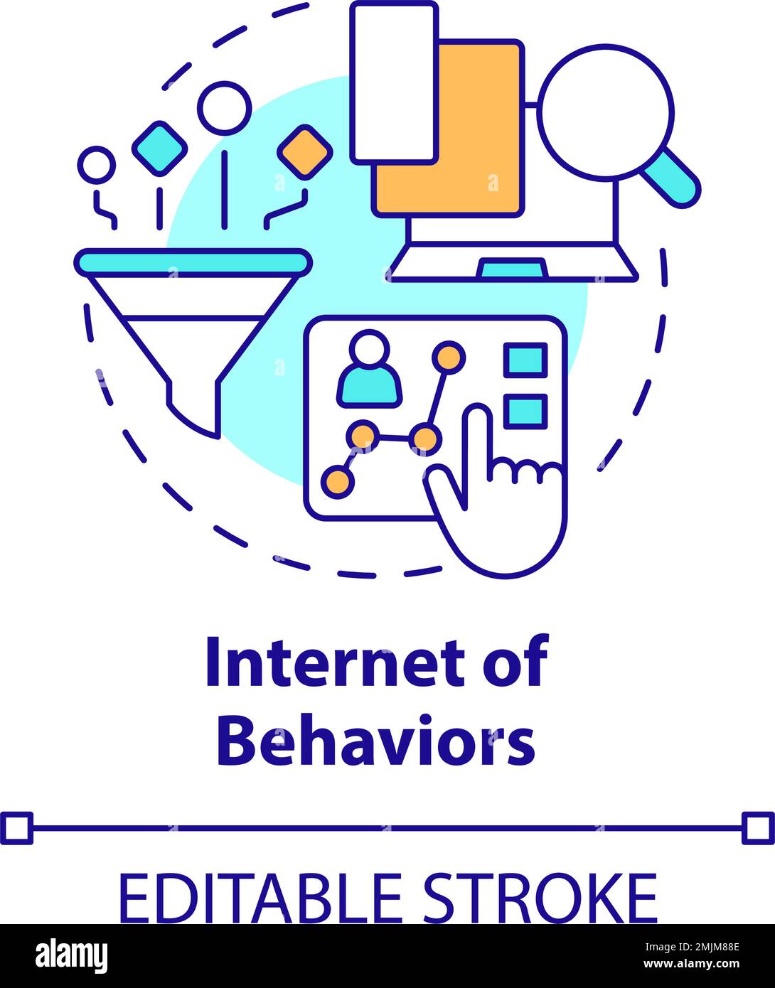 Internet of behaviors concept icon Stock Vector Image & Art - Alamy