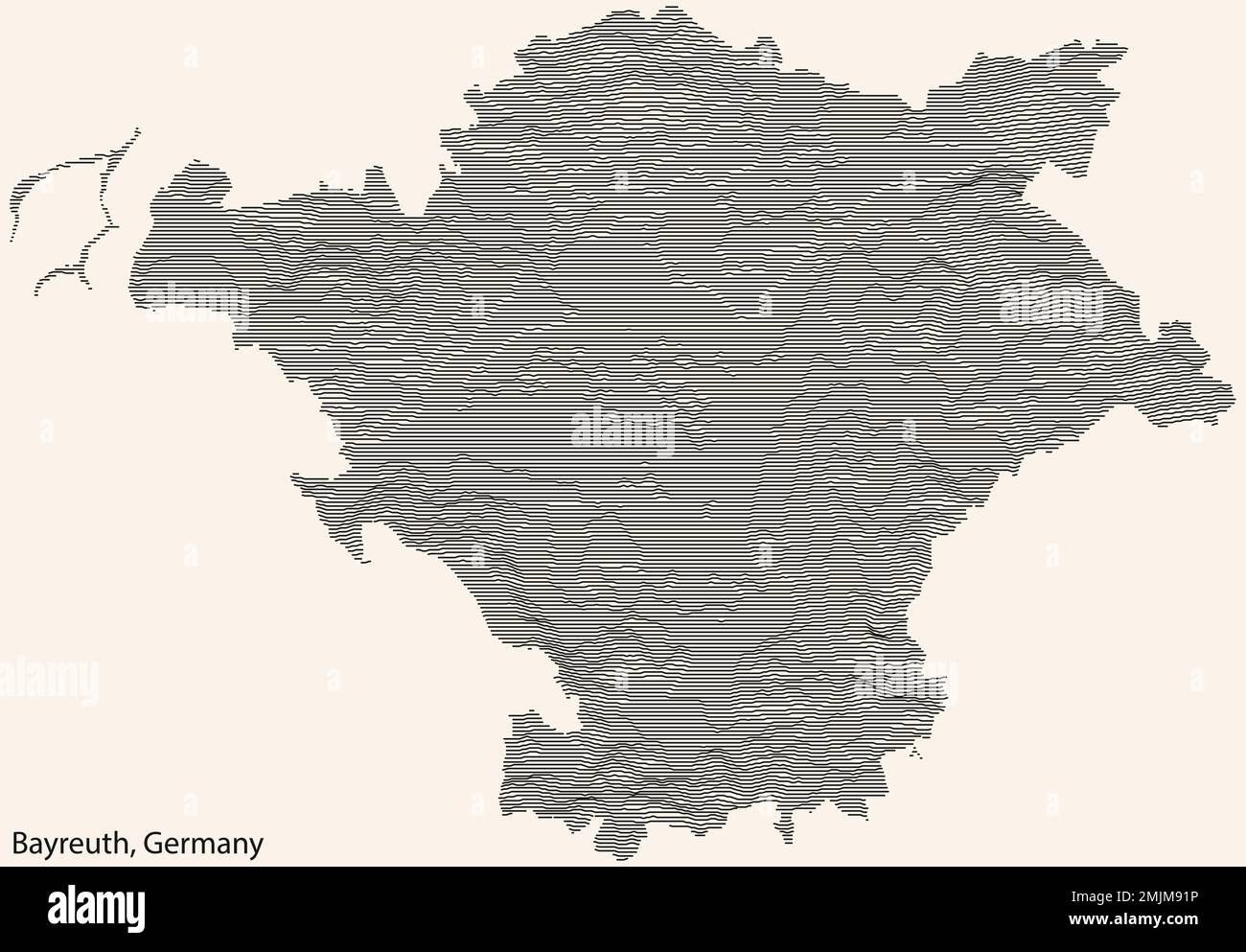 Topographic relief map of BAYREUTH, GERMANY Stock Vector Image & Art ...