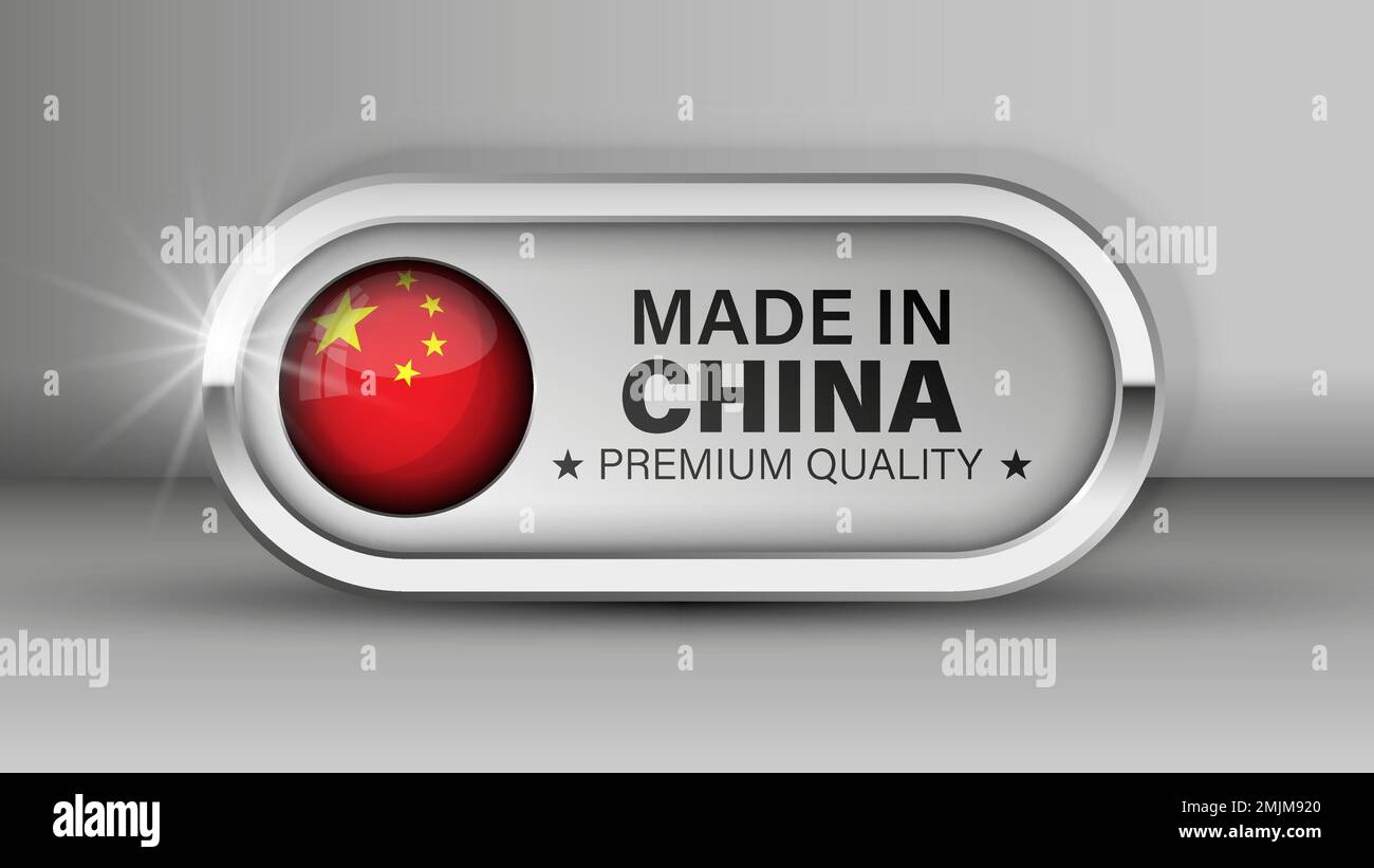 Made in China graphic and label. Element of impact for the use you want ...