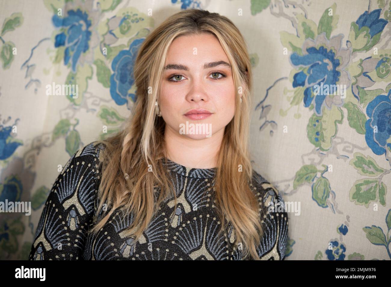 This June 18, 2019 photo shows actress Florence Pugh posing for a ...