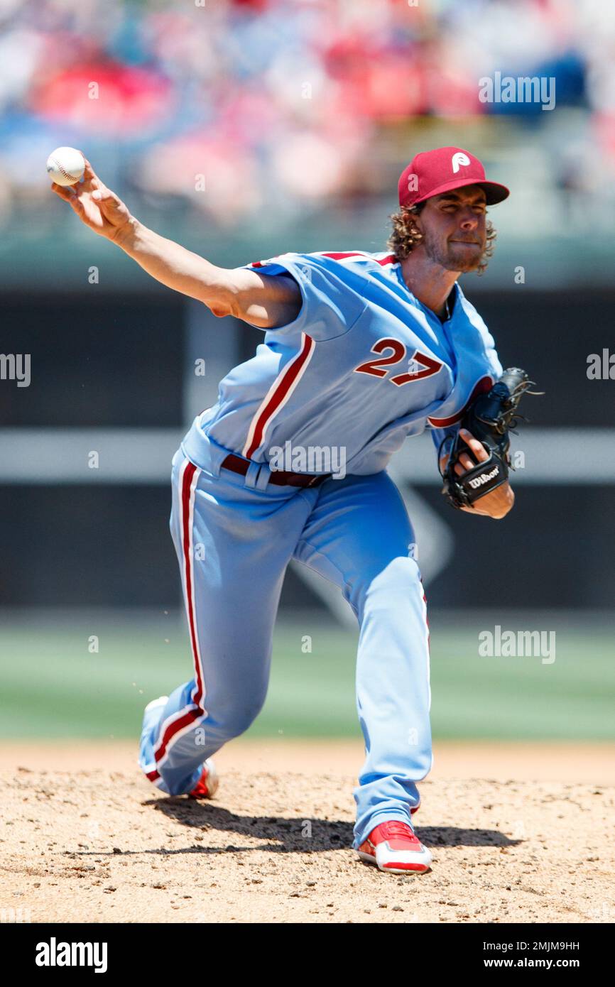 Philadelphia Phillies' Aaron Nola pitches during the third inning of a ...