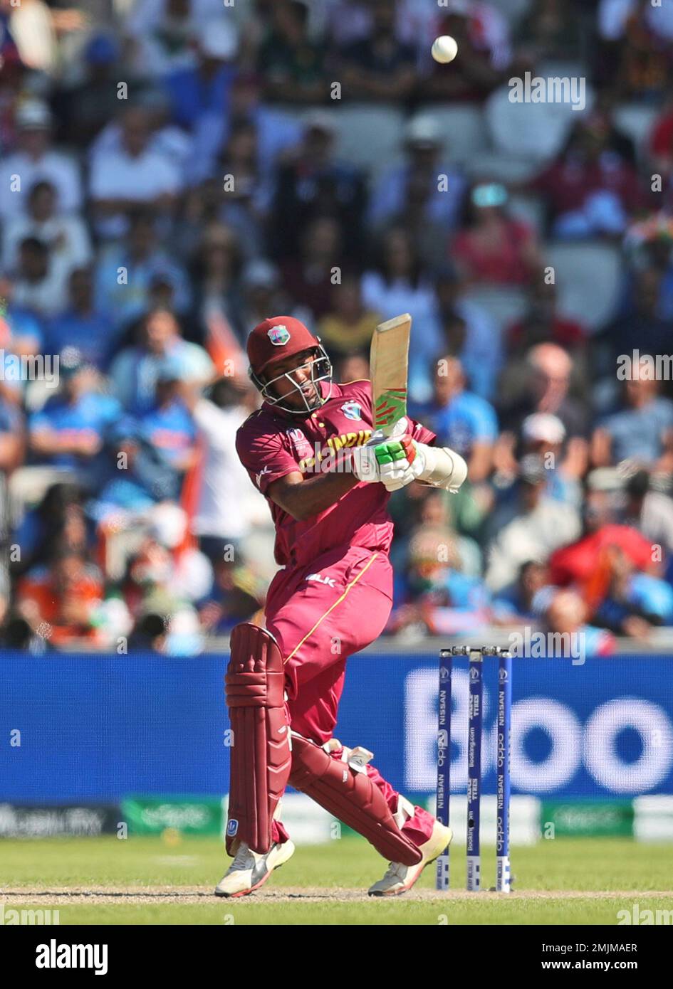 West Indies' Sunil Ambris bats during the Cricket World Cup match ...