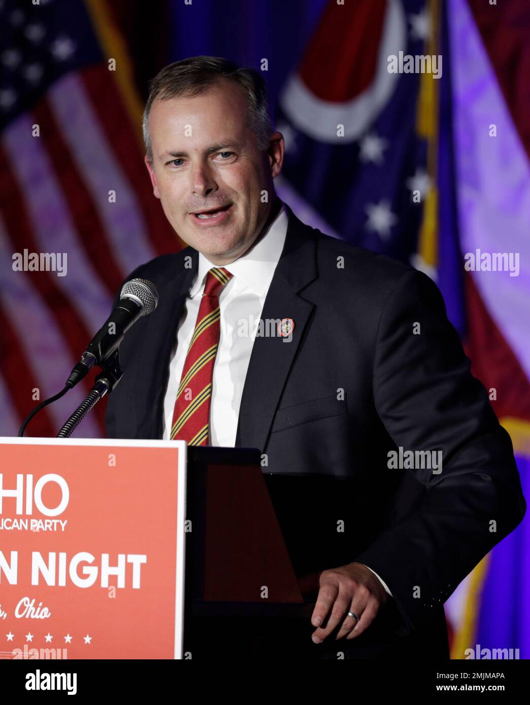 FILE - In this Nov. 6, 2018 file photo, Robert Sprague speaks at the ...