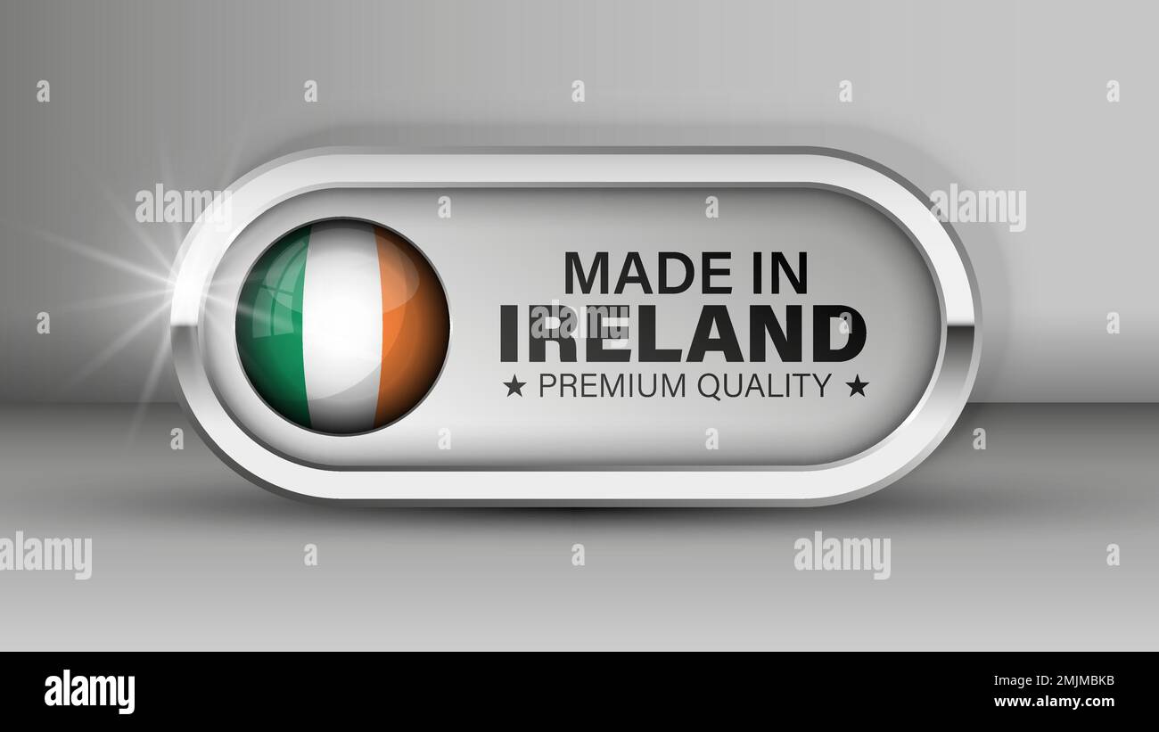 Made in Ireland graphic and label. Element of impact for the use you ...