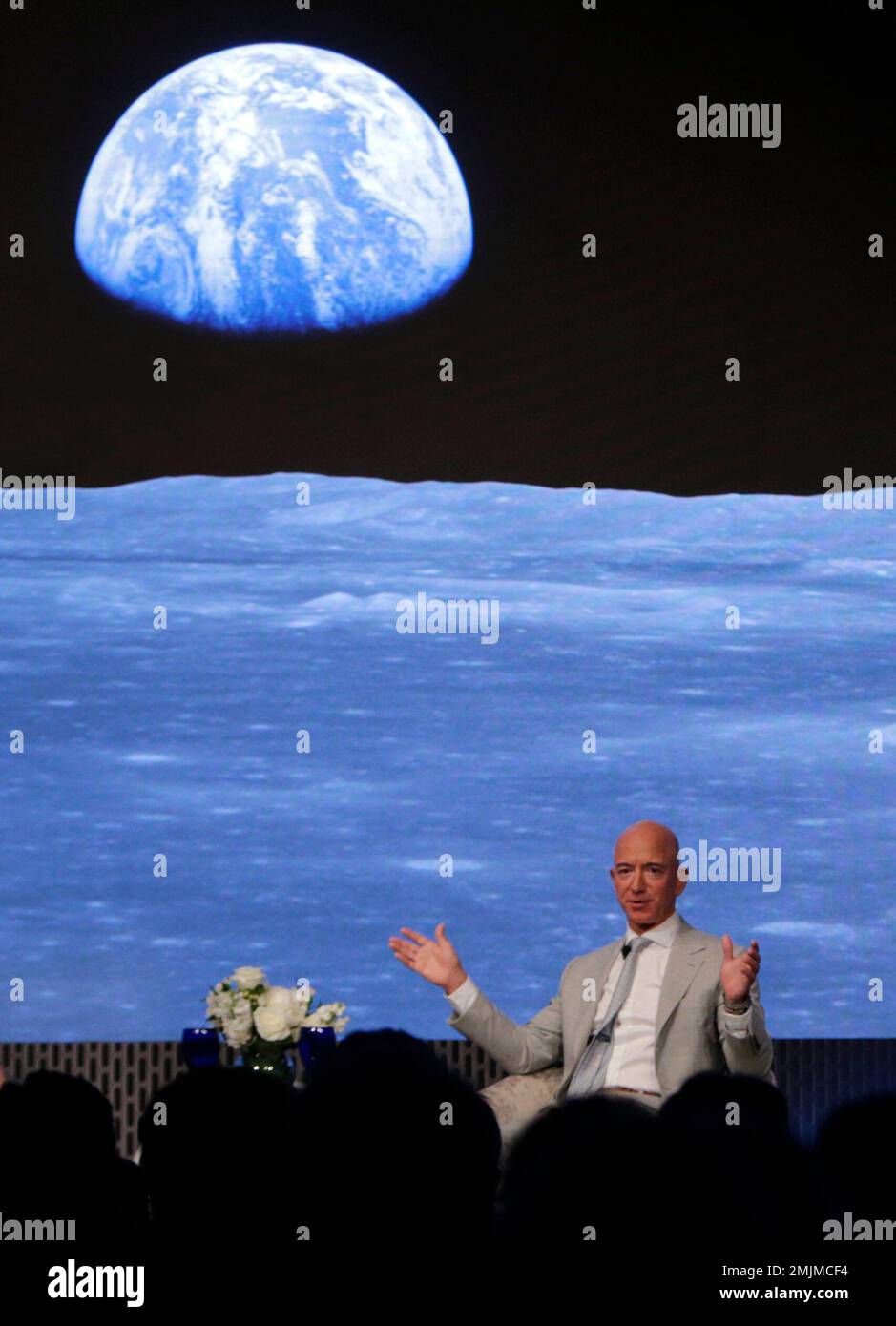 Amazon founder Jeff Bezos during the JFK Space Summit at the John F ...