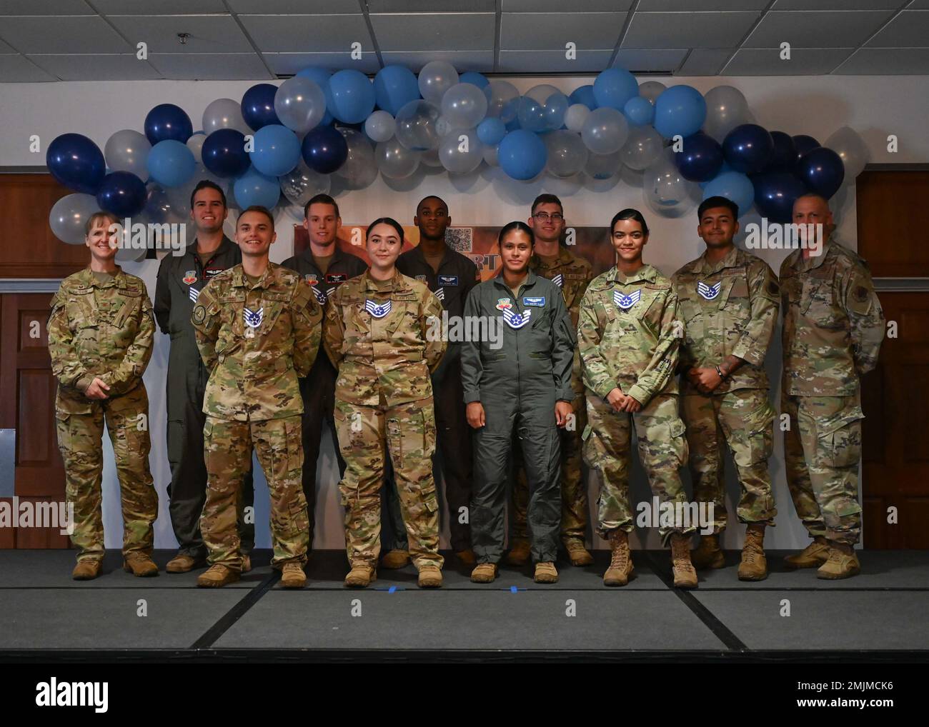 55th Electronic Combat Group Staff Sgt. selects pose for a group photo ...