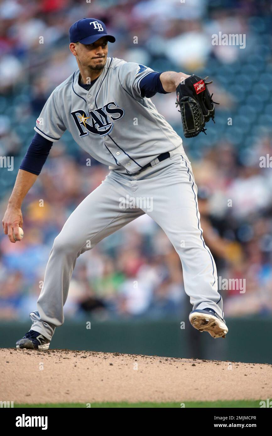 Tampa Bay Rays pitcher Charlie Morton throws against the Minnesota ...