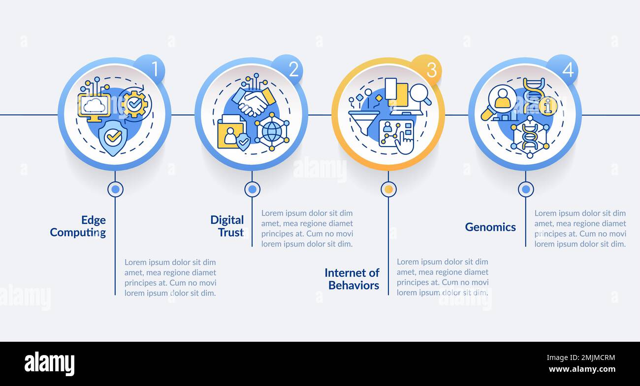 Information technology trends circle infographic template Stock Vector ...