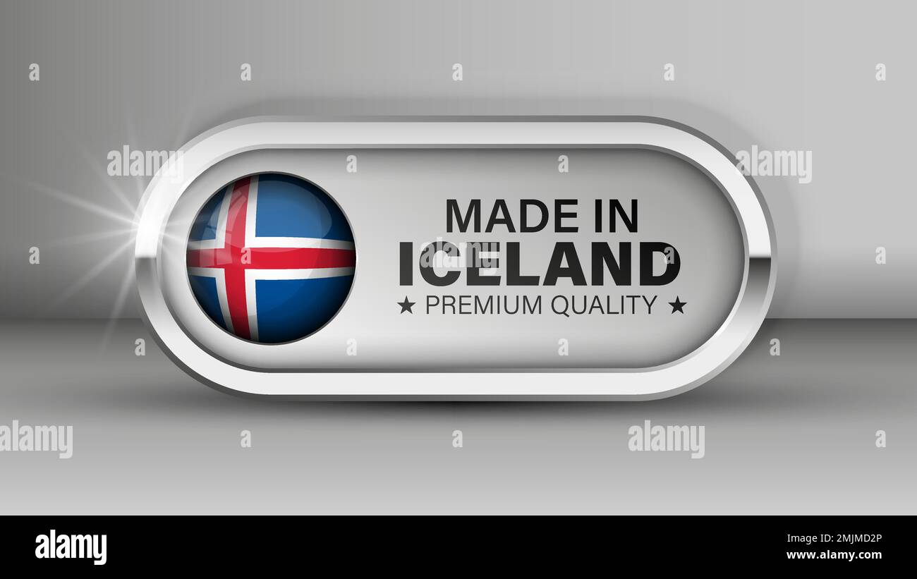 Made in Iceland graphic and label. Element of impact for the use you ...