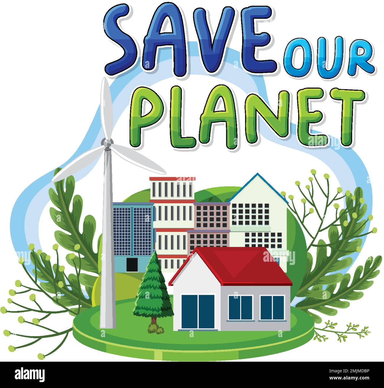 Save the earth banner design illustration Stock Vector Image & Art - Alamy