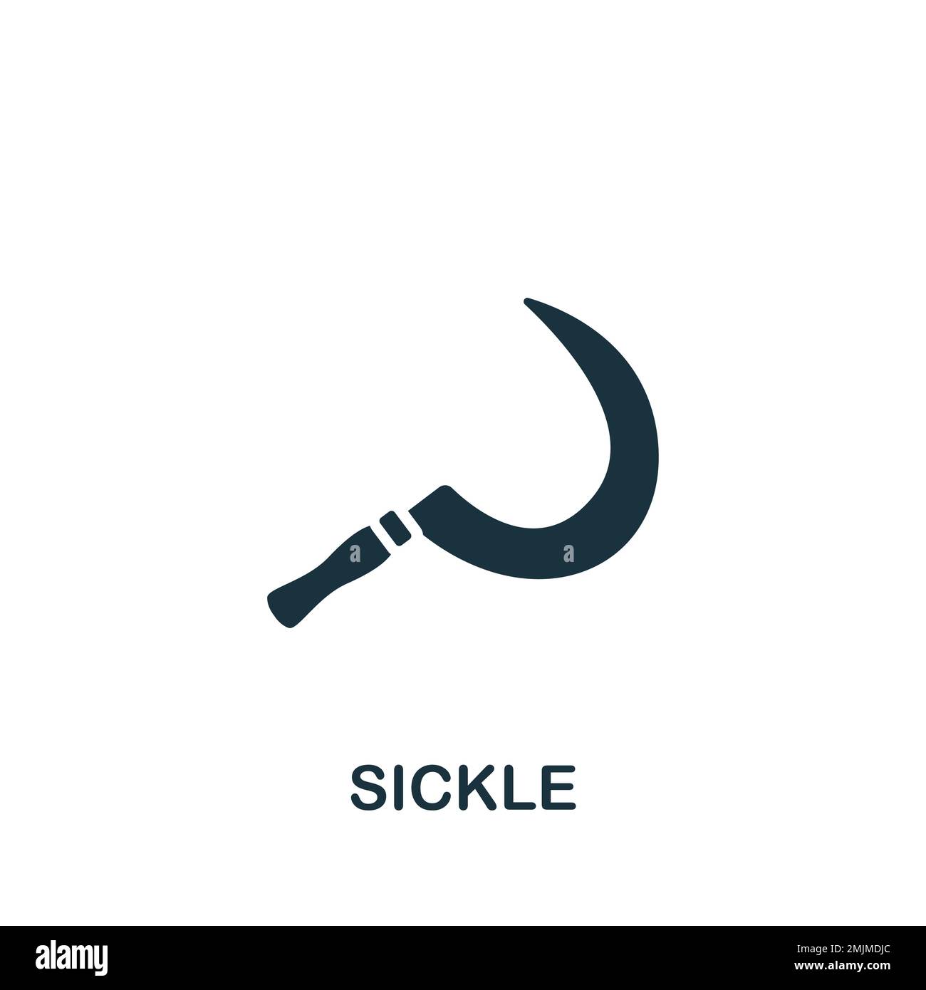 Sickle icon. Monochrome simple sign from agriculture collection. Sickle ... Sickle icon. Monochrome simple sign from agriculture collection. Sickle ...