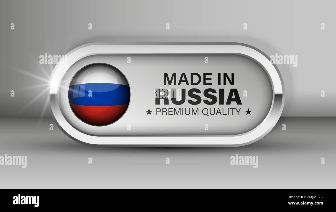 Made in Russia graphic and label. Element of impact for the use you ...