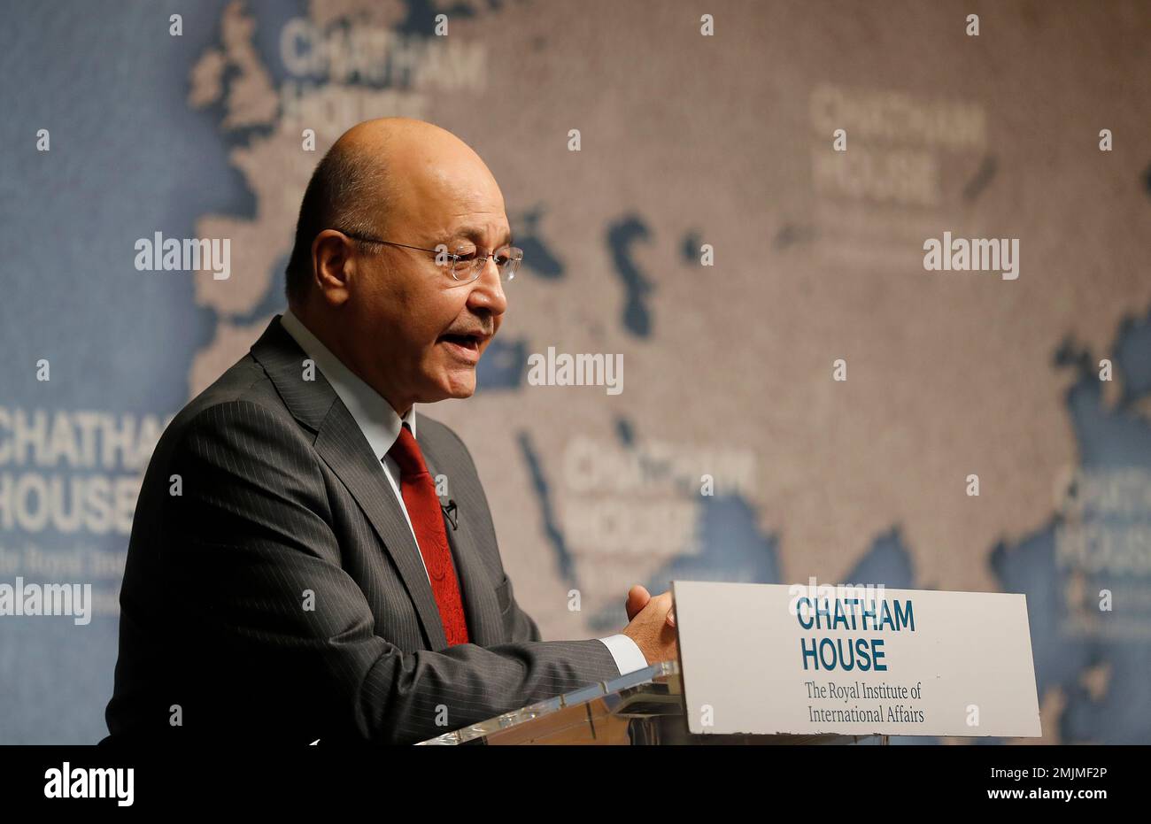 President of Iraq Barham Salih, speaks at The Royal Institute of ...