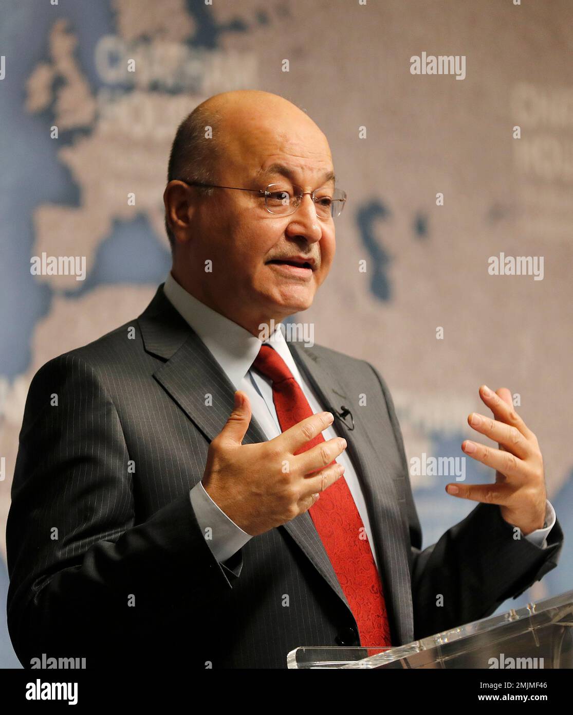 President of Iraq Barham Salih, speaks at The Royal Institute of ...