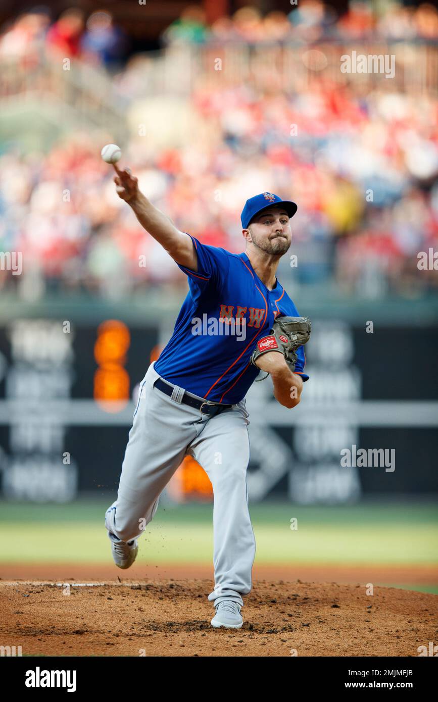 New York Mets' Walker Lockett in action during a baseball game against ...