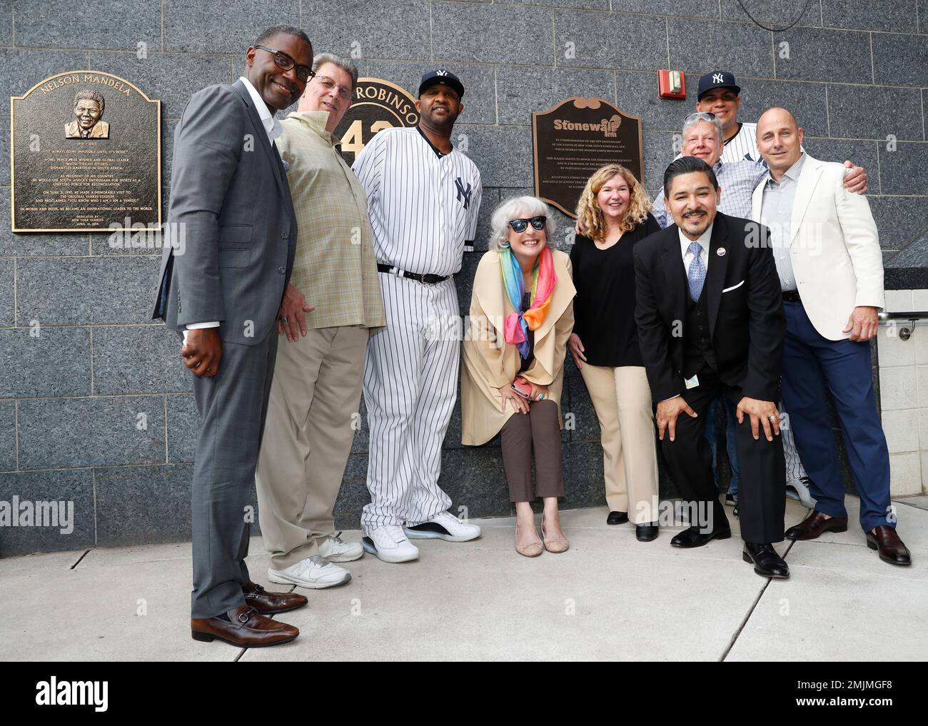 Representatives of the the Stonewall Inn and the New York Yankees ...