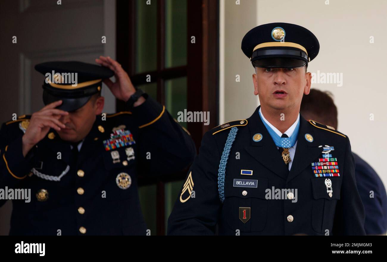 Medal of Honor recipient Army Staff Sgt. David Bellavia arrives to ...