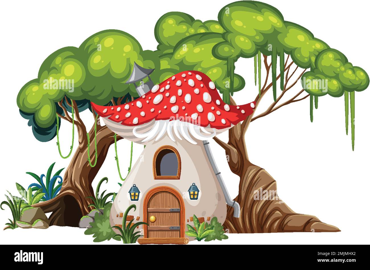 Fairytale house in cartoon style illustration Stock Vector Image & Art ...
