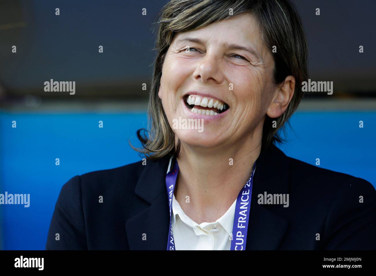Italy head coach Milena Bertolini smiles on the bench prior the Women's ...