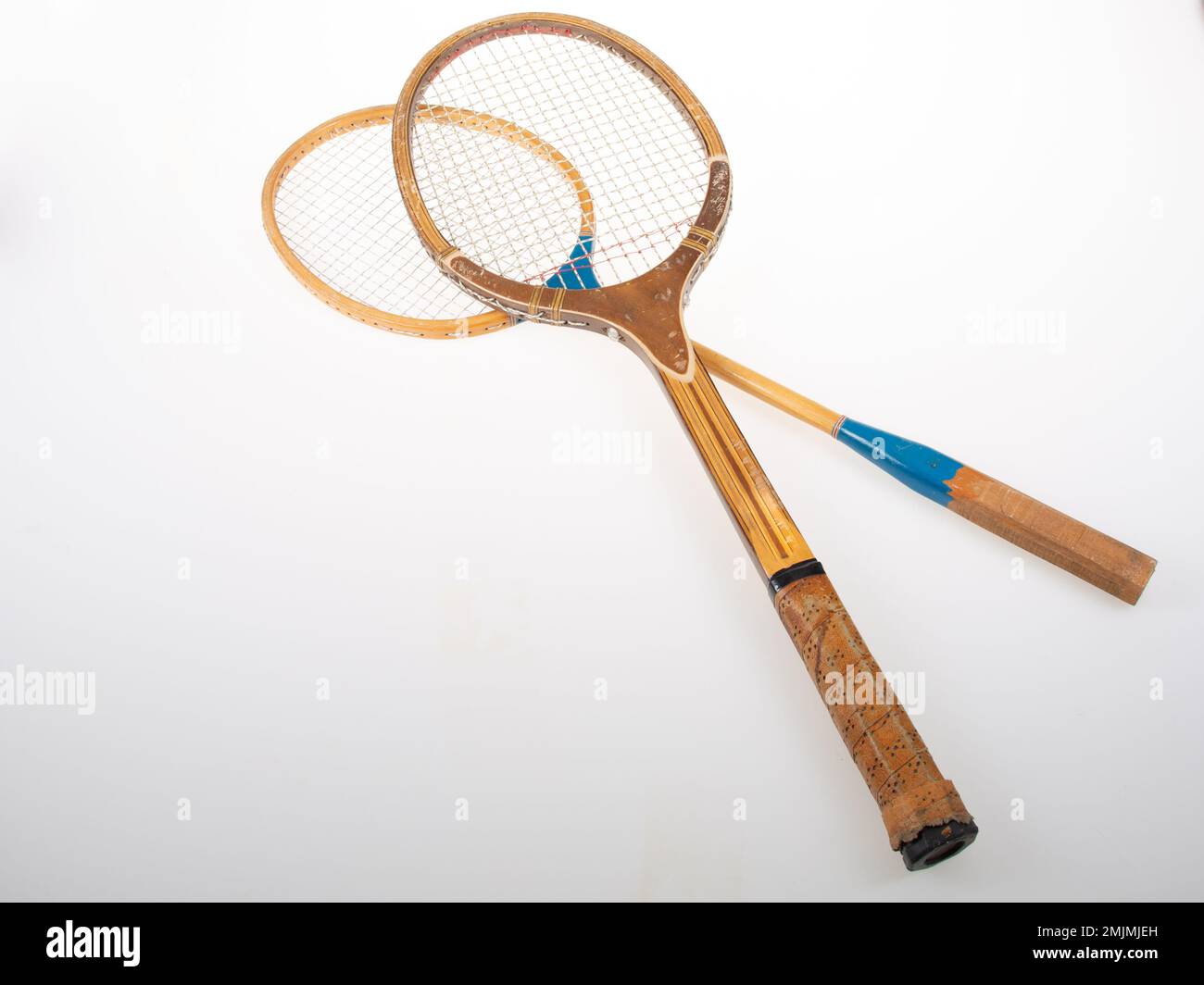 Vintage tennis racket wooden badminton steel Stock Photo - Alamy